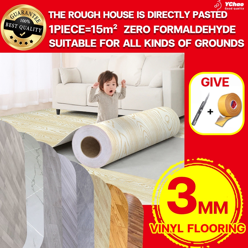 DIY 3MM PVC Floor Sticker tikar getah tebal Suitable for all kinds of ...