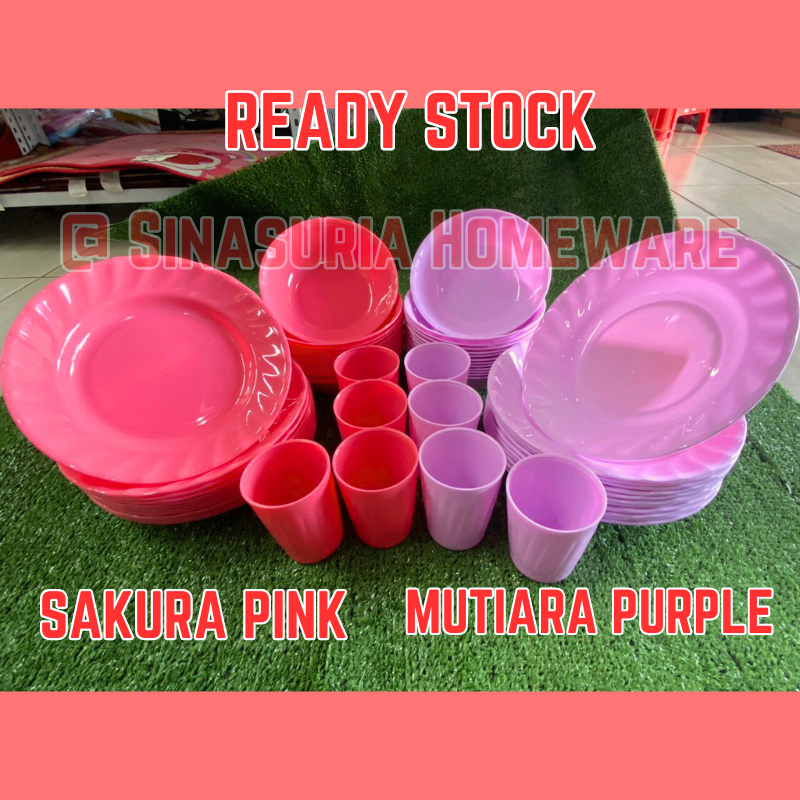 [QUALITY TEBAL] 150PCS SET PINGGAN MANGKUK CAWAN AESTHETIC / SENANG ...