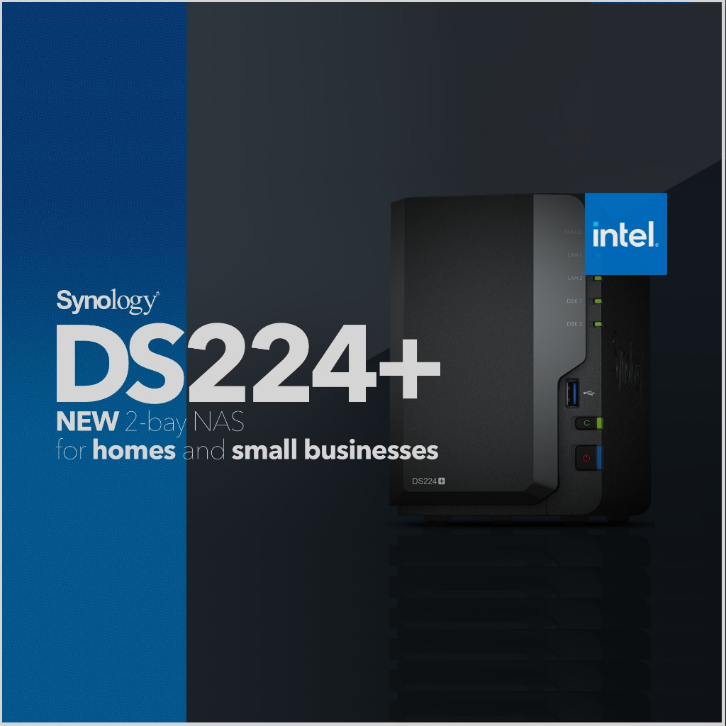 0TB~36TB Synology DiskStation DS224+ 2-Bay Diskless NAS Enclosure (Default System Shipped ...