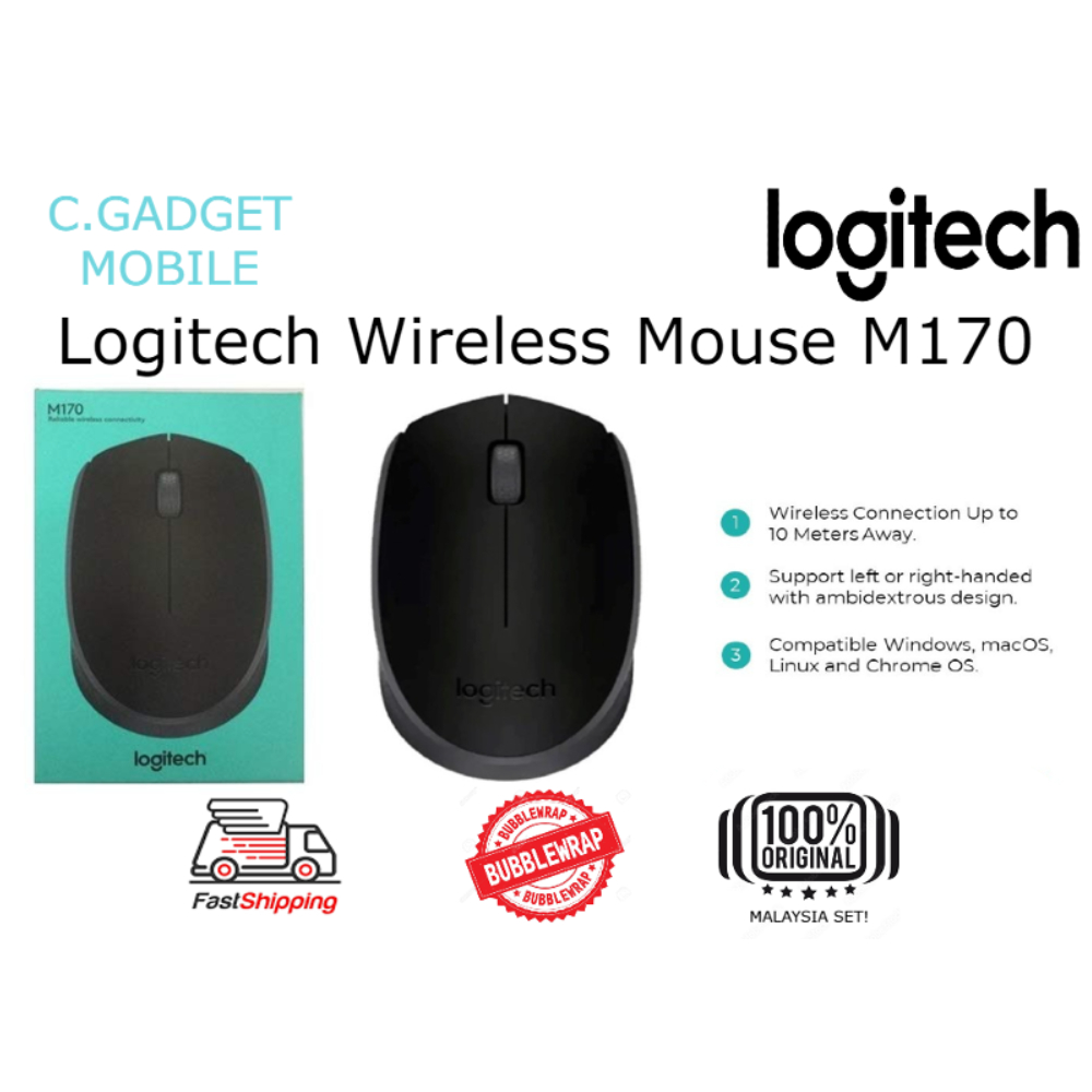 Logitech Wireless Mouse M170 Reliable Wireless Connectivity - Original ...