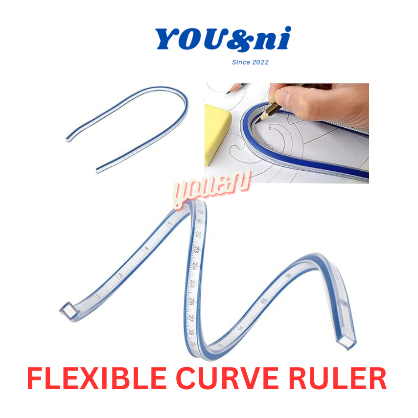 FLEXIBLE CURVE RULER SNAKE RULER BENDABLE PEMBARIS LEMBUT LUKISAN ...