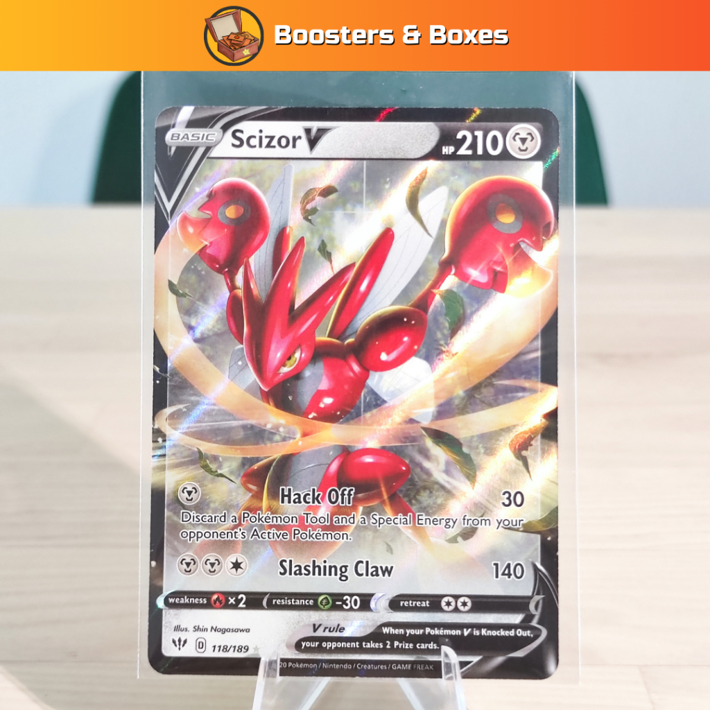 Scizor V (118/189) [Sword & Shield: Darkness Ablaze] | Shopee Malaysia