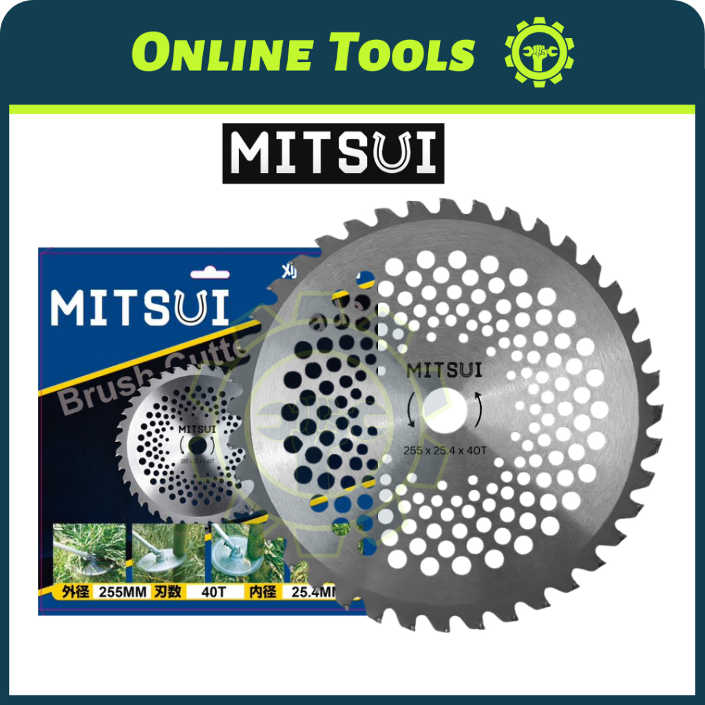 HEAVY DUTY Brush Cutter Blade 40T/ Mata Mesin Rumput Bulat 40 Gigi (10 ...