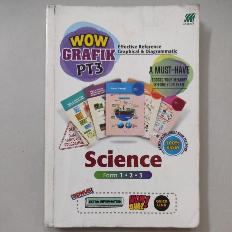 Used Book Sasbadi PT3 Science Form 1 2 3 Effective reference Graphical ...