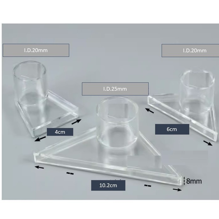 Acrylic Triangle Duckbill Bottom Outlet Transparent Connector Fish Tank ...