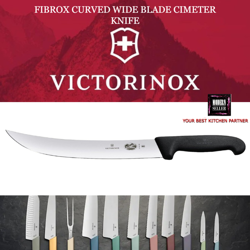 VICTORINOX FIBROX CURVED WIDE BLADE CIMETER KNIFE/PISAU RAYA KORBAN ...