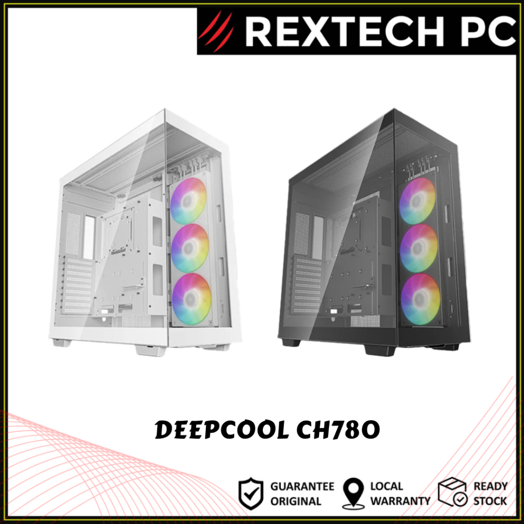 DEEPCOOL CH780 ATX Case PC Desktop Casing - Black & White | Shopee Malaysia