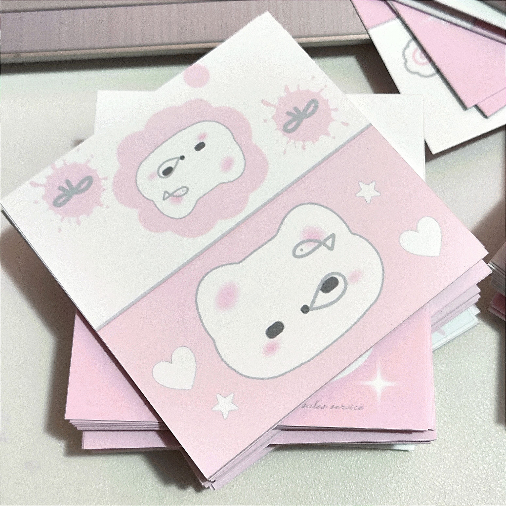 B1F1 [PINK KITTY] Header Card Die Cut Sealing Stickers Round stickers ...