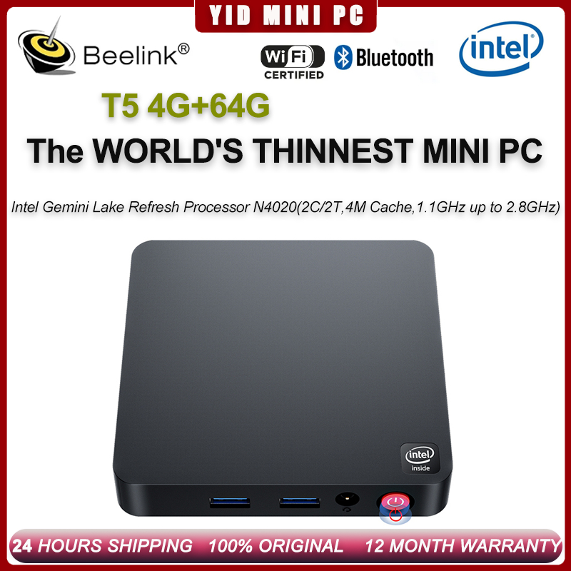 Beelink T5 MINI PC Intel Gemini Lake N4020 LPDDR4 2400MHz 4G+64G EMMC ...