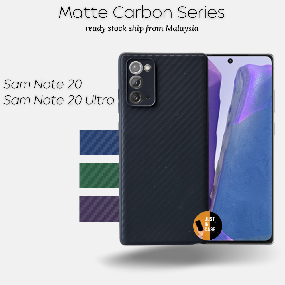 Samsung Galaxy Note 20 Note 20 Ultra 4G 5G Matte Carbon Fiber Flexible Soft Slim TPU Phone Cover ...