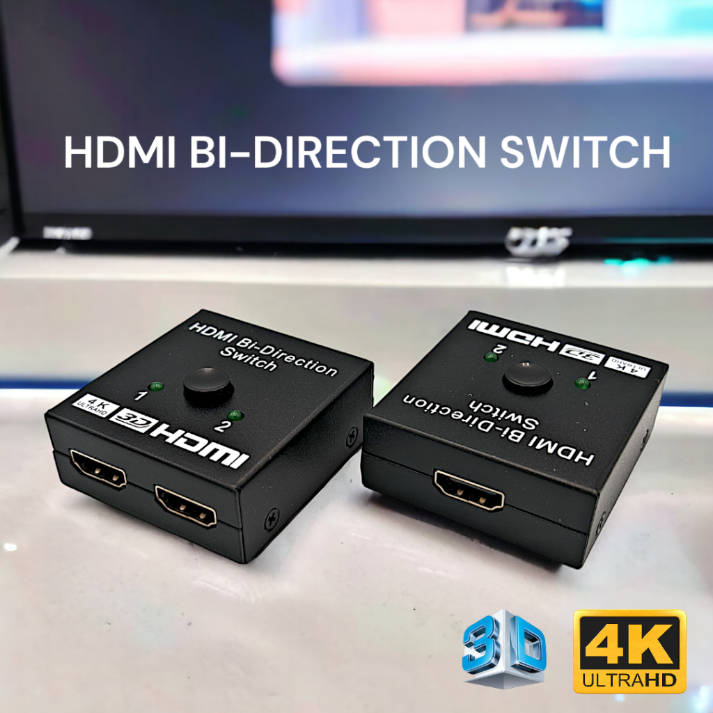 HDMI 3D 4K Bi-Direction Switch 2X1 / 1X2 Switcher Splitter | Shopee ...