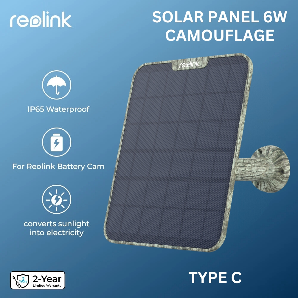 Reolink 6W Solar Panel 2 Camouflage Solar Power Supply for All Wireless ...