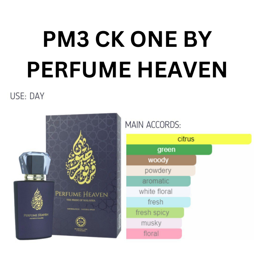 [PARFUM] PM3 CK One by Perfume Heaven [24 Hours Lasting] HALAL, SIRIM ...