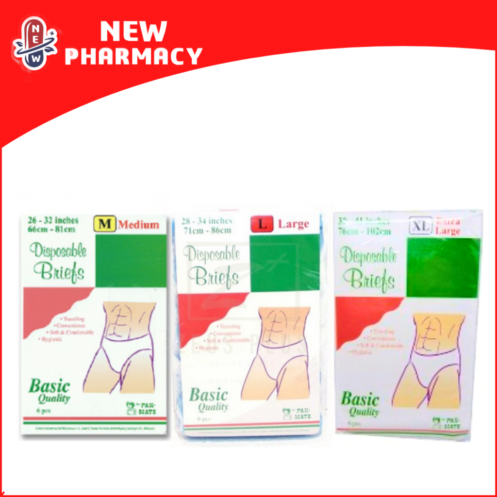 Pan-Mate Basic Disposable Brief 6's (M/ L/ XL) | Shopee Malaysia