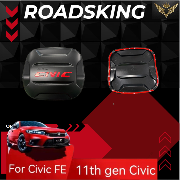 HONDA CIVIC FE 11th Gen OIL CAP Sticker Fuel Filler Tank Door Cover ...