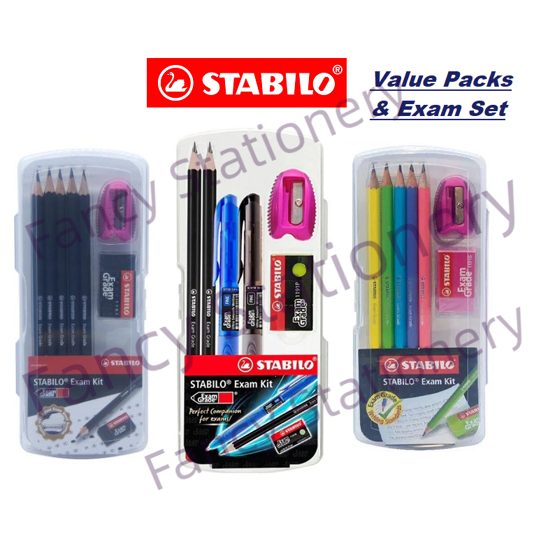 STABILO Exam Set Exam Kit Exam Grade 2B Pencil Exam Kit Value Pack Exam ...