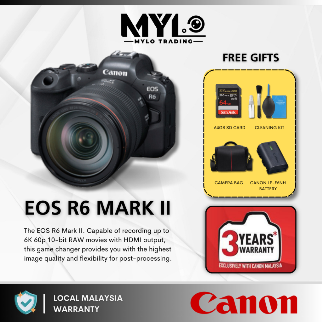 (READY STOCK) - Canon EOS R6 Body | EOS R6 II | EOS R6II | RF 24-105 IS ...