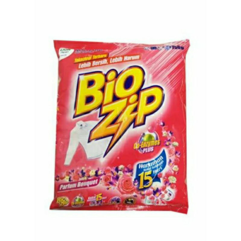 Bio Zip Detergent Powder - Parfum Bouquet (750g) | Shopee Malaysia