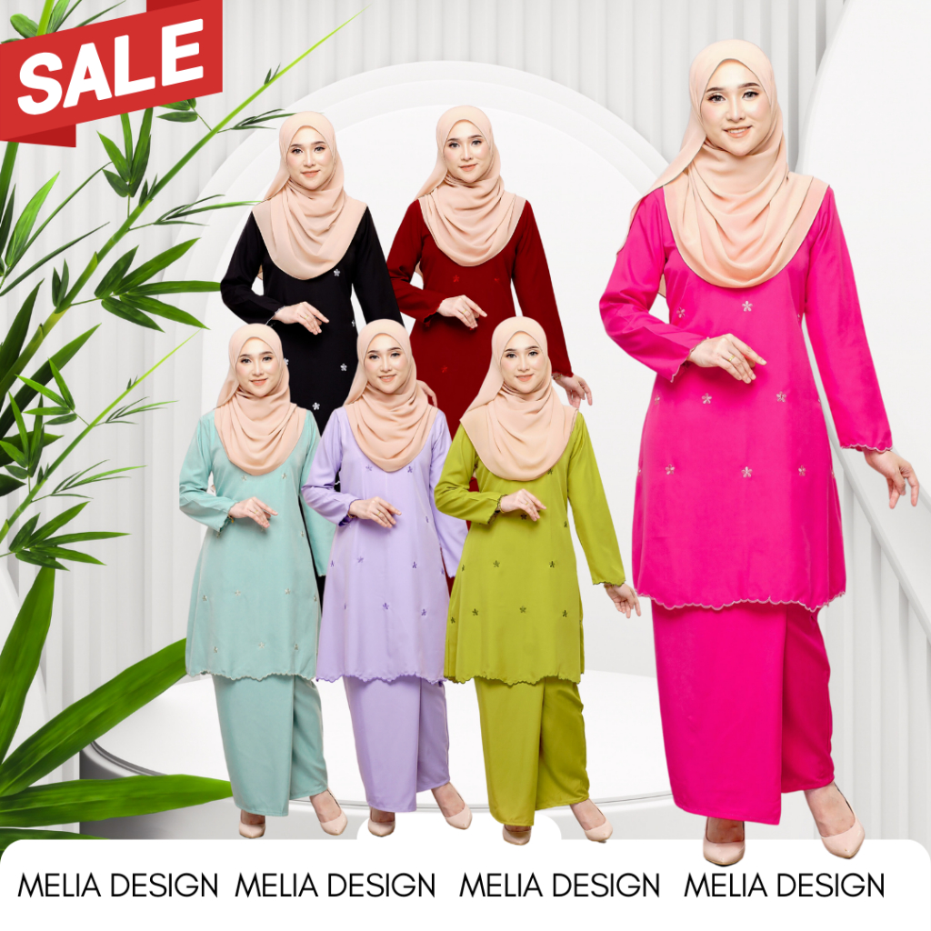 By Melia Design Baju Hot viral 2024 Kurung Moden Sulam Biku Lembut ...