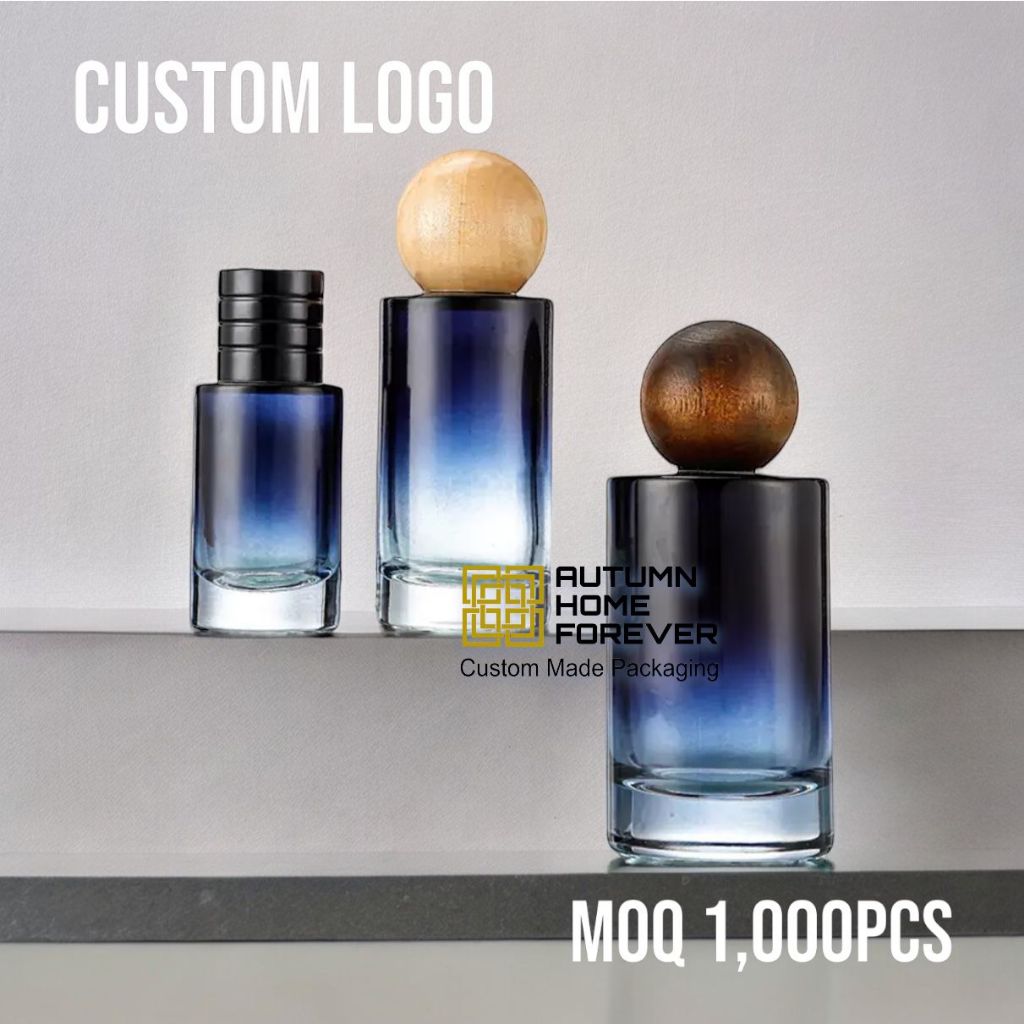 Ready Made 30ml 50ml 100ml Tall Round Perfume Bottle, Glass Perfume ...