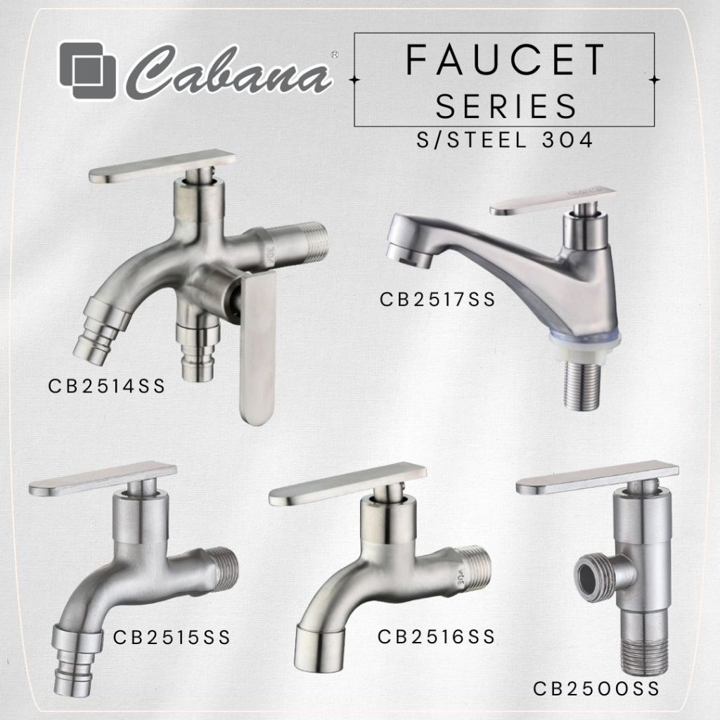 CABANA Bathroom Stainless Steel 304 Angle Valve/Wall Mounted Hose Bib ...