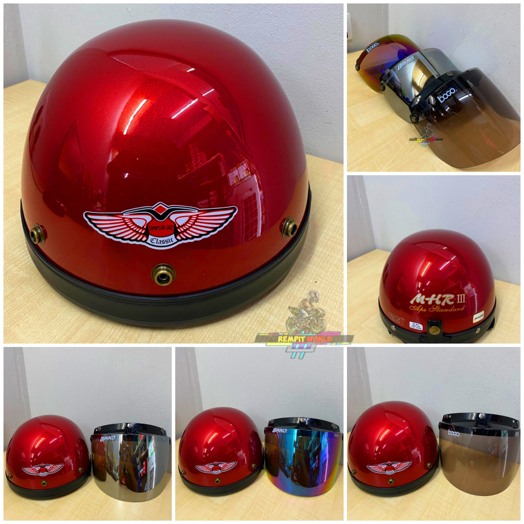 RED MHR III Half Cut Helmet [READY STOCK ] 100%ORIGINAL KAPCAI EX5 ...