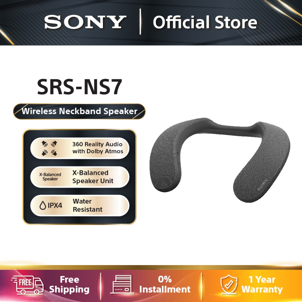 Sony SRS-NS7 Wireless Neckband Speaker | 360 Spatial Sound Personalizer | NS7 | Shopee Malaysia