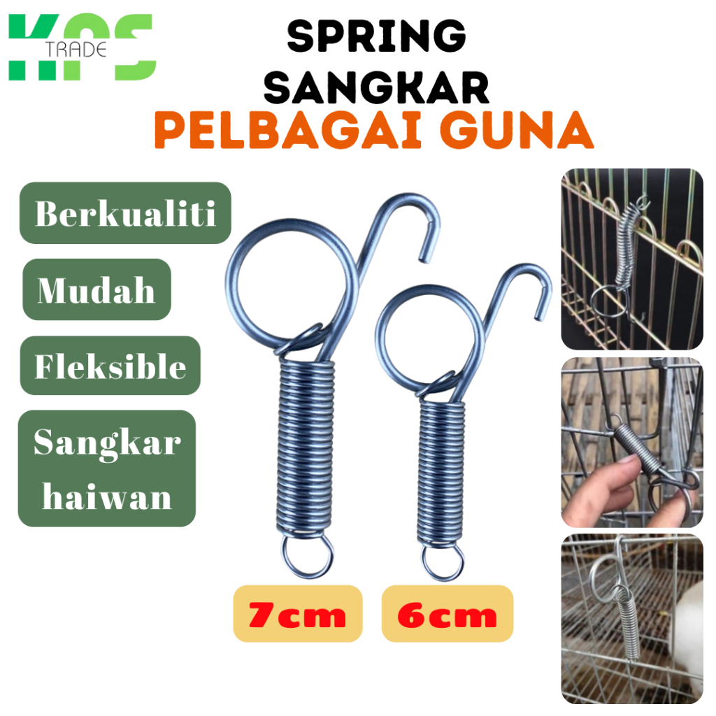 Spring Lock Spring Pengunci Pintu Sangkar Kucing Arnab Burung Ayam Itik ...
