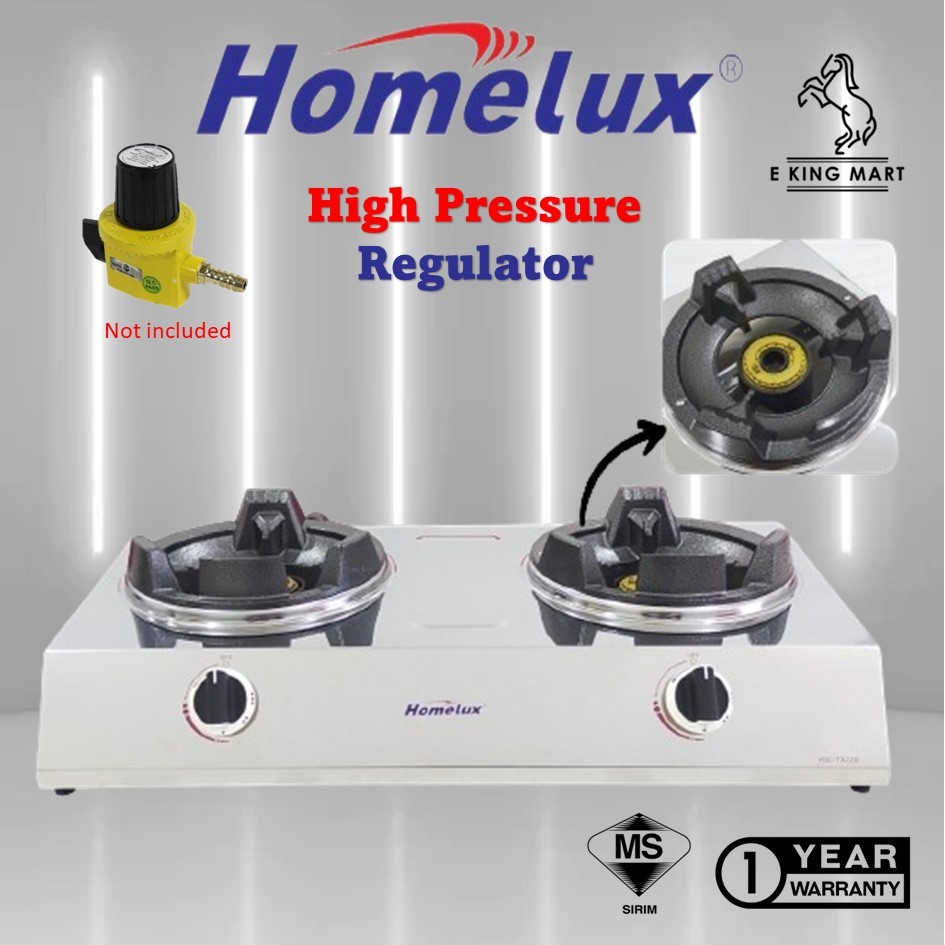 HOMELUX Gas Cooker High Pressure HSC-TX228 2 Burner Home Used ...