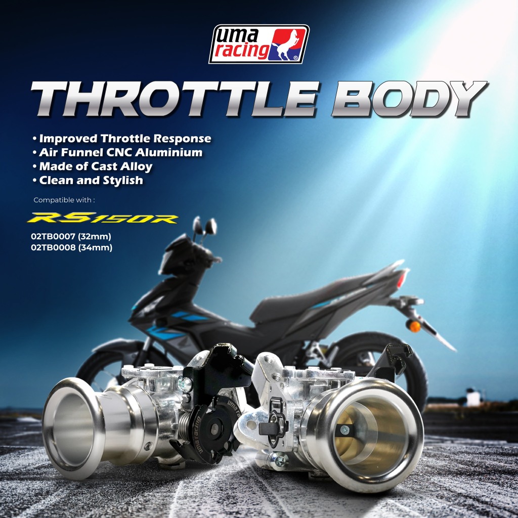 Uma Racing Throttle Body HONDA RS150 RSX WINNER 32MM 34MM WITH INTAKE ...