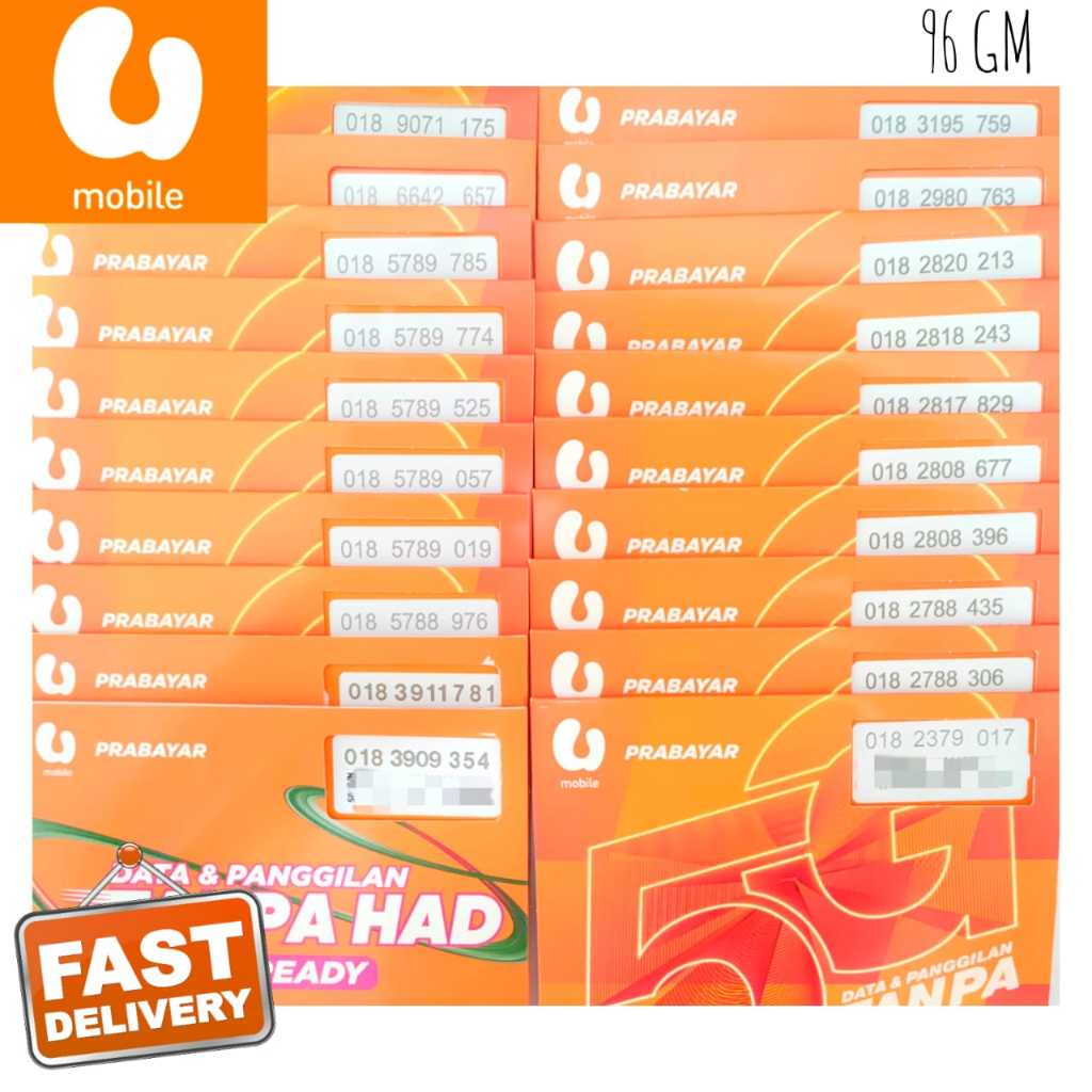 Umobile VIP Sim Card Nice Phone Number Unlimited Data Tanpa Had ...