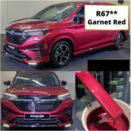 PERODUA R67** GARNET RED 2K CAR PAINT Cat Kereta Bezza Alza Aruz Motor ...