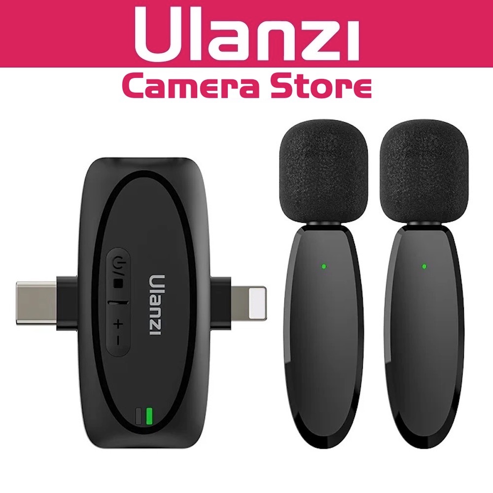 Ulanzi V6 3-in-1 Wireless Microphone Smartphone Camera Tab Lavalier Mic ...