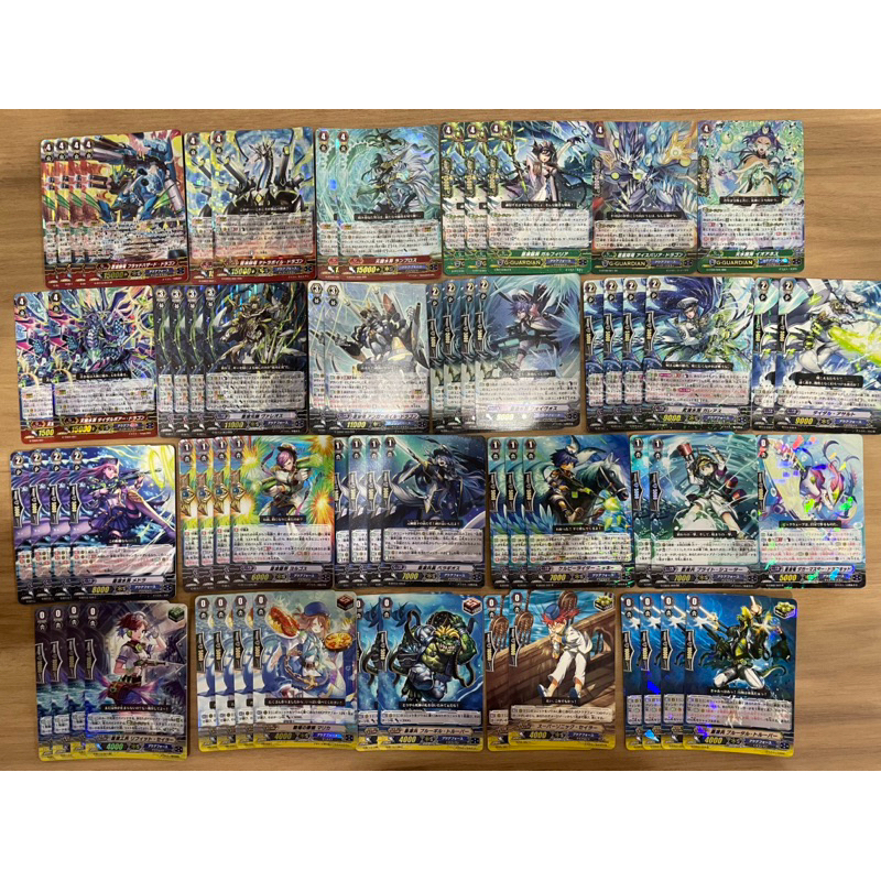 Cardfight Vanguard G Aqua Force Blue Wave Valeos Full build Deck ...
