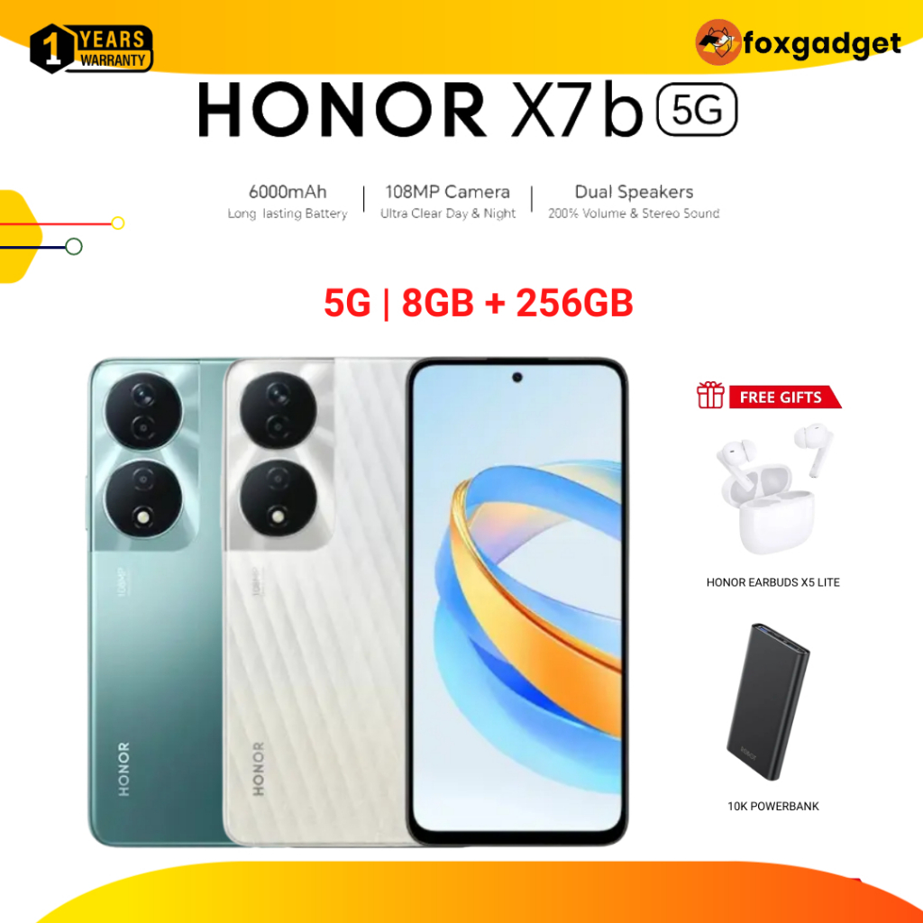 Honor X7B 4G/5G (8GB RAM+ 256GB ROM)| Honor X7 |6.8inch Fullview ...