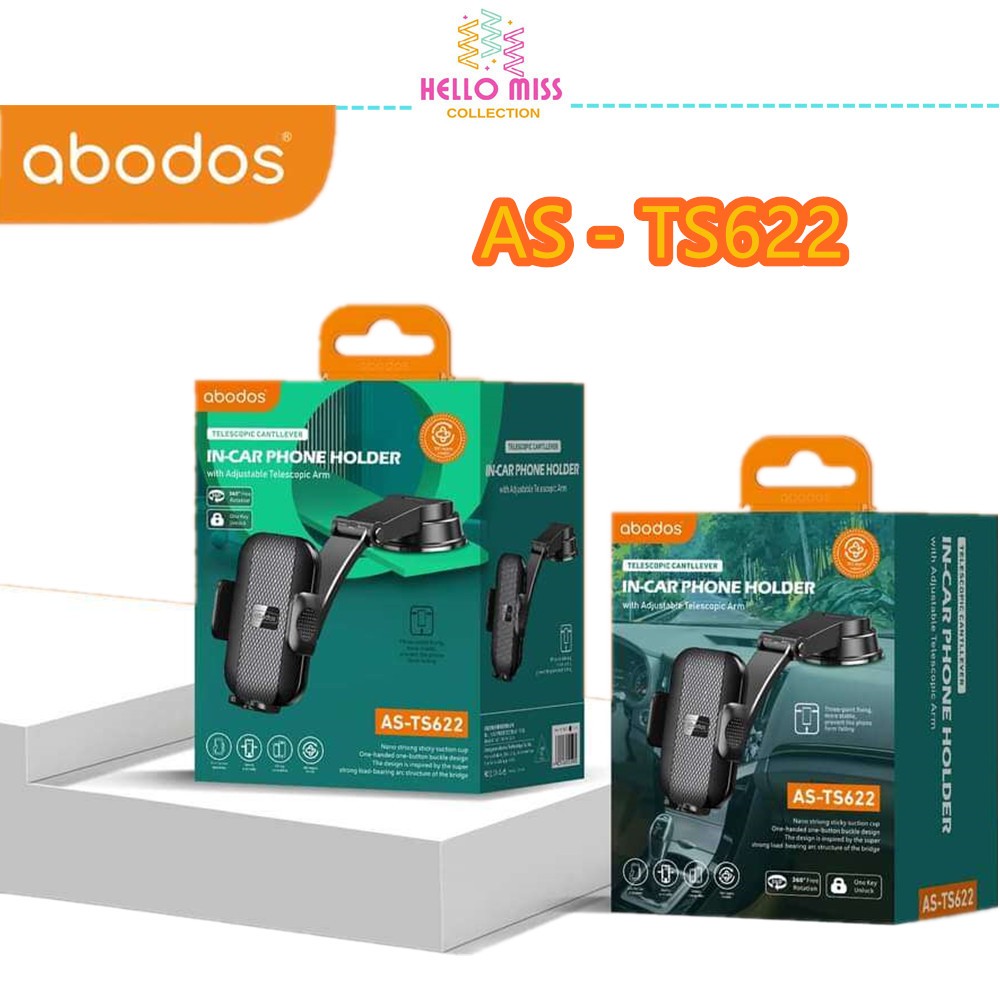ABODOS Extendable Mount In-Car Phone Holder AS-TS621 / AS-TS622 / AS-TS623 WITH ADJUSTABLE ...