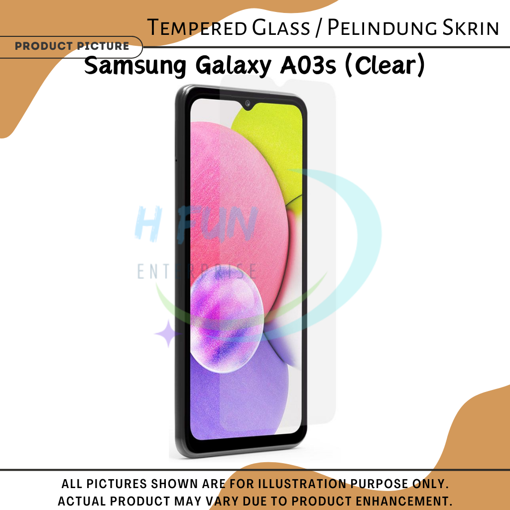 [Kaca] HFE Samsung Galaxy A03s Clear Tempered Glass Pelindung Skrin ...