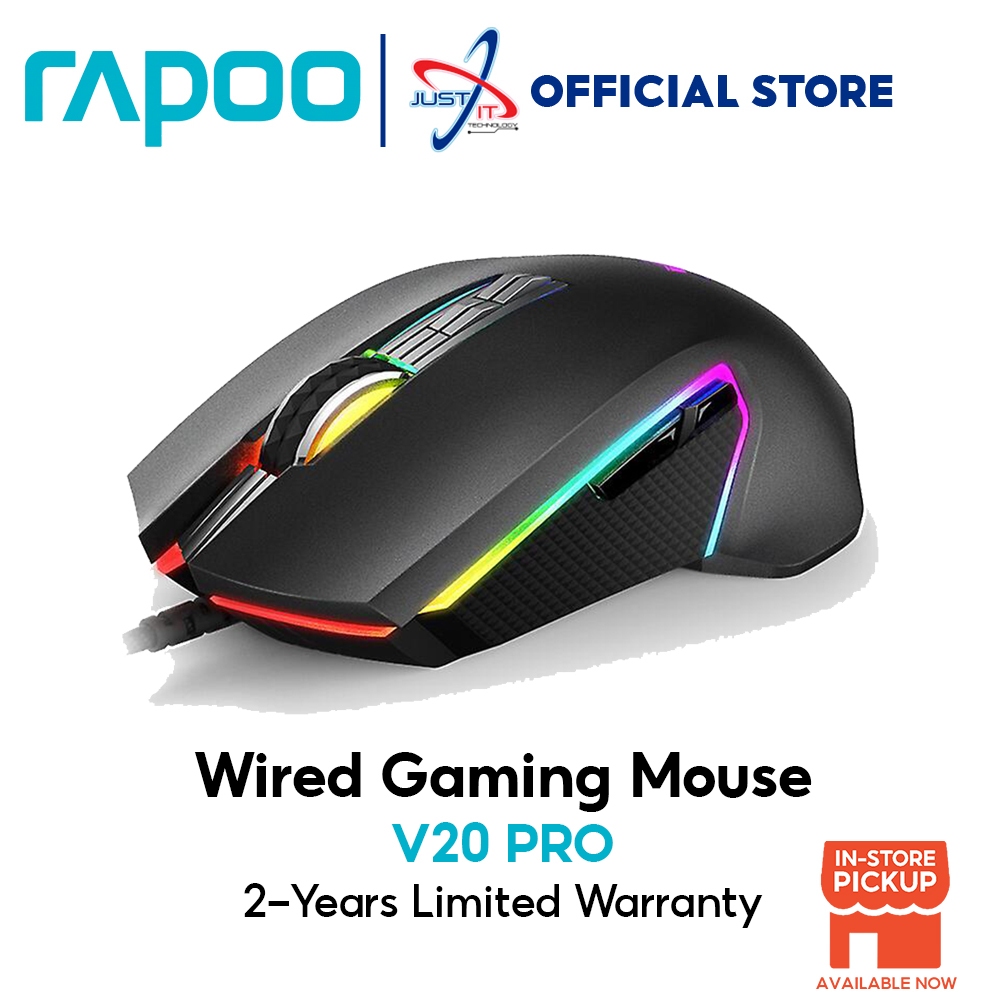 Rapoo V20 Pro Wired Gaming Mouse | Shopee Malaysia