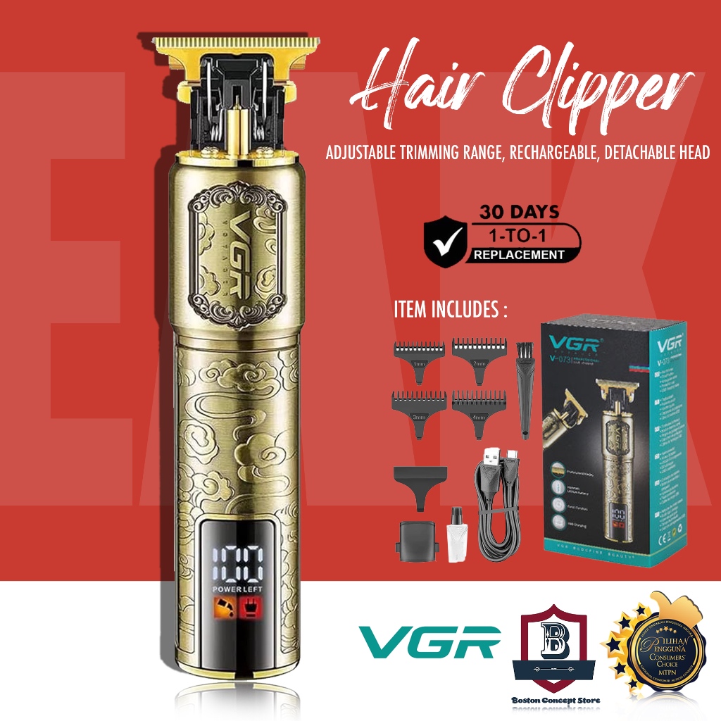 VGR V-073 Hair Clippers Professional Hair Cutting Kit for Men Cordless Rechargeable Hair Trimmer ...