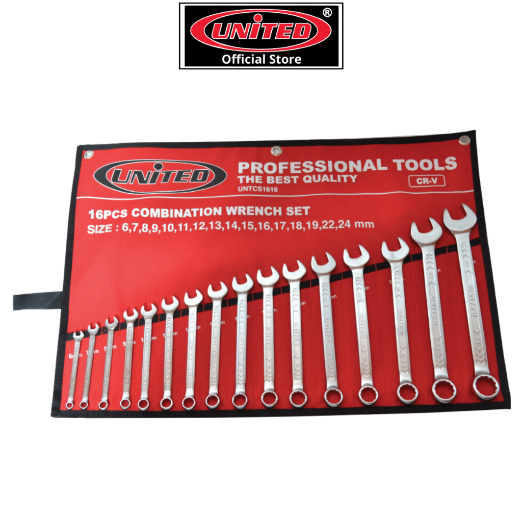 【UNITED】16pcs Combination Wrench Set ( mm ) | Shopee Malaysia