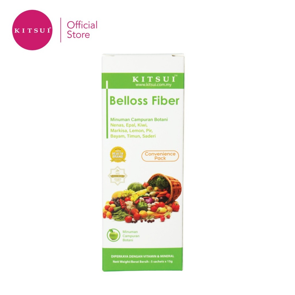 [Trial Pack] KITSUI Belloss Fiber 5's x 15g - Halal Detox Fiber Drink ...