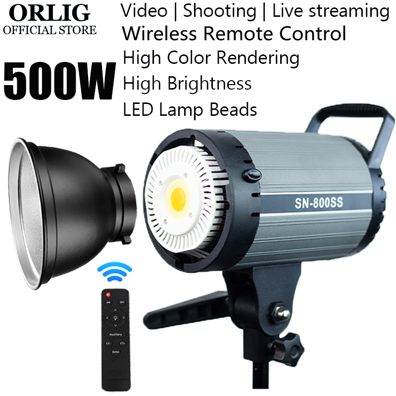 500W Professional Studio Continuous Light Bowens Mount Bi-Color 3200 ...