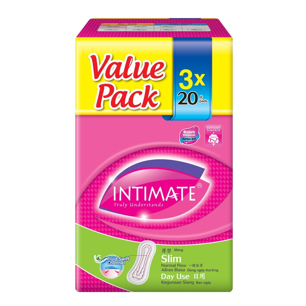 M63 Intimate Slim Non Wing 3x20s Day Use 23cm Value Pack | Shopee Malaysia