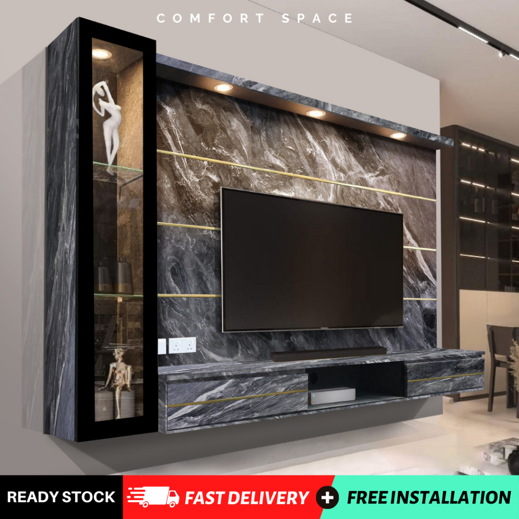 🔥 New Arrival 🔥 Comfort Space Bossa TV Cabinet 8ft | Hanging Cabinet ...