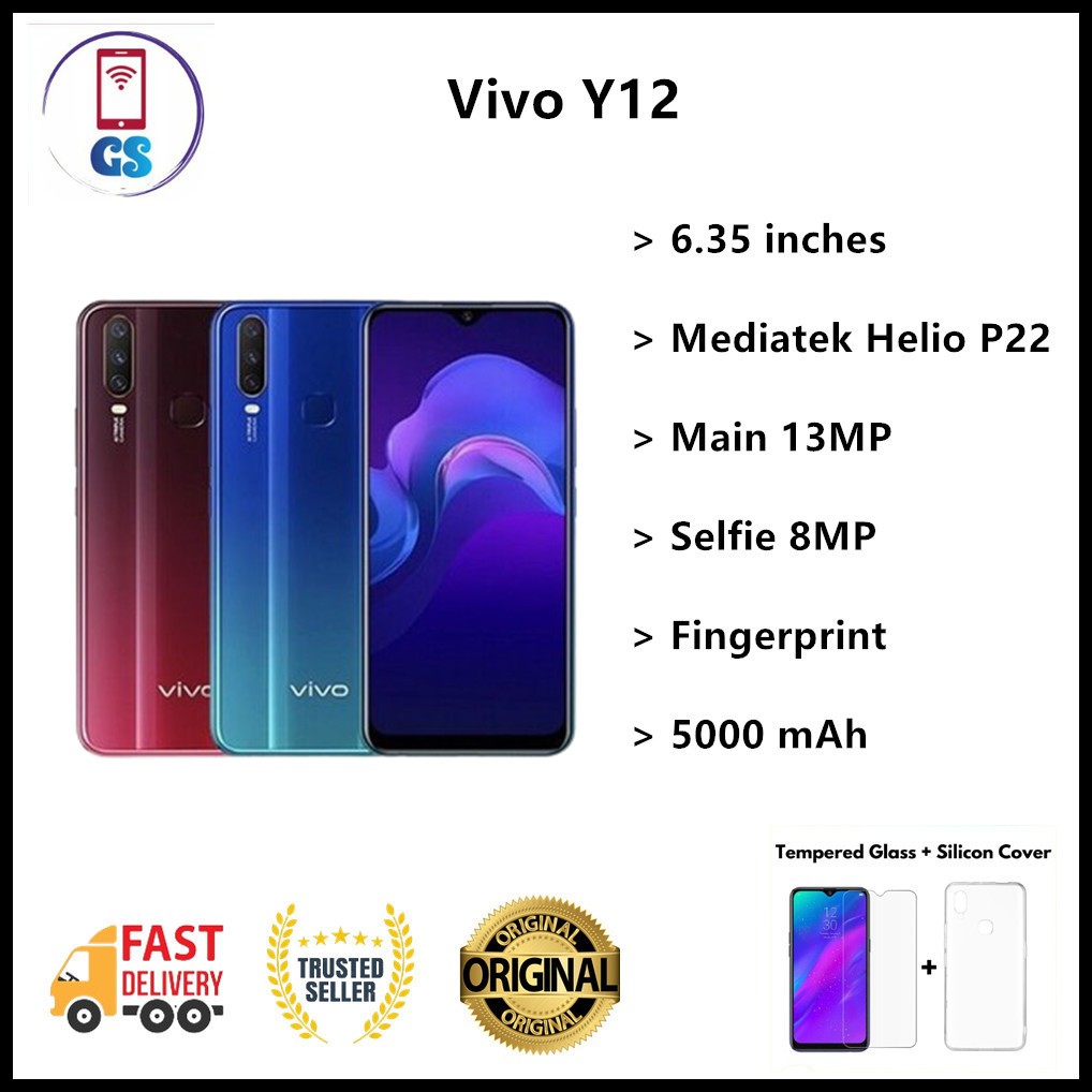 VIVO Y12 / Y11 6GB RAM + 128GB ROM - Original Smartphone Free Full Set ...