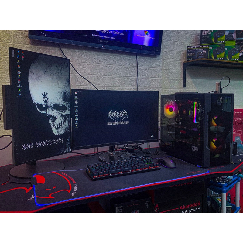 2 MONITOR 24”+22” GAMING PC FULL SET | Shopee Malaysia