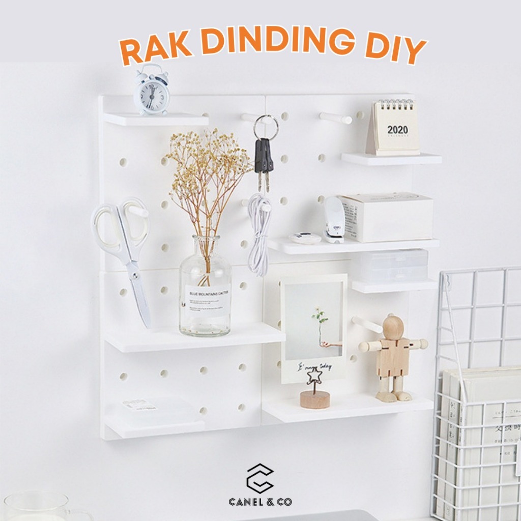 [Ready Stock] Pegboard Perforated Wall Display Board Wall Display Shelf ...