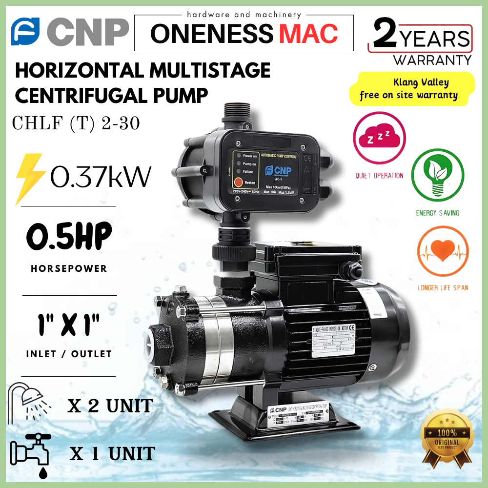 ''CNP'' HORIZONTAL MULTISTAGE CENTRIFUGAL PUMP CHLF (T) 2-30 0.37KW ...