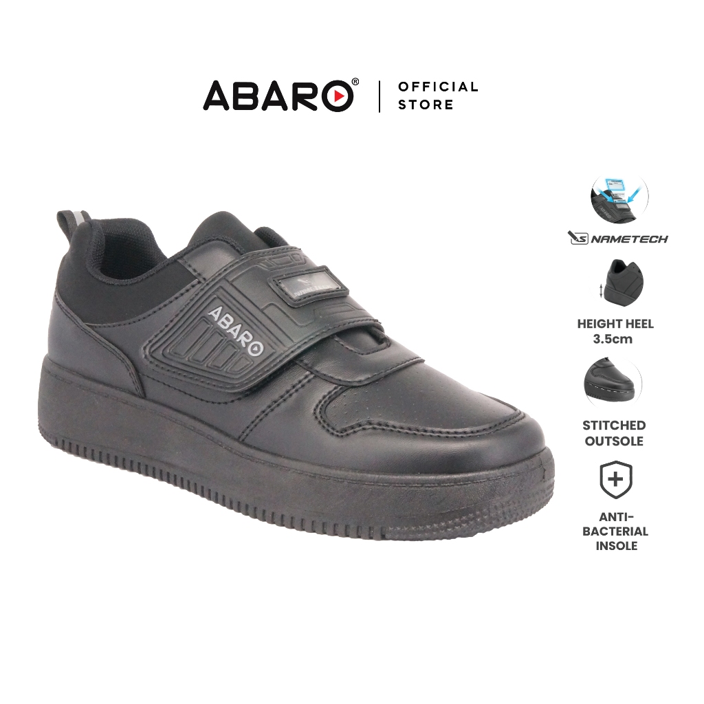 ABARO NameTech Shoes 2671N Sneakers Men/Secondary school/School Shoes/Kasut Sekolah Hitam/Kasut ...