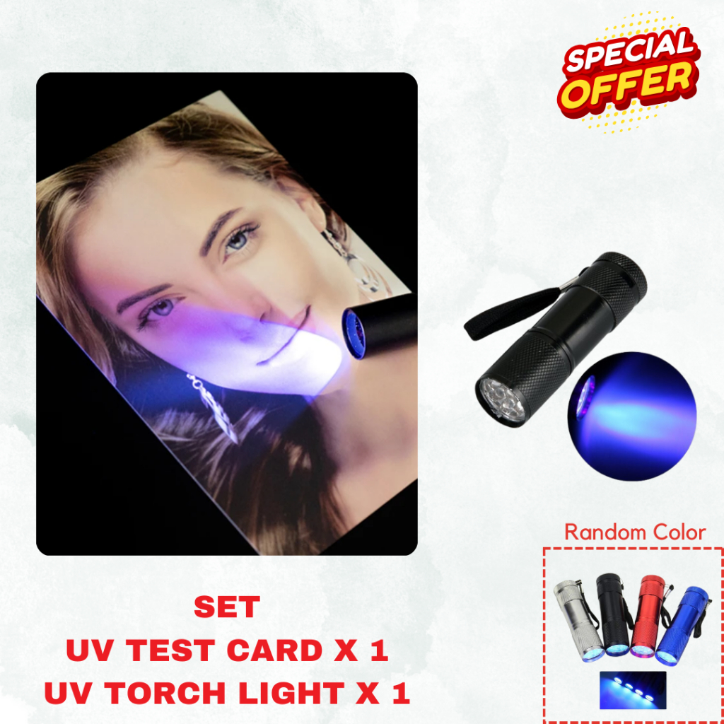 UV Test Card / UV Sensor Card / UV400 Test Card / Test Tinted UV ...